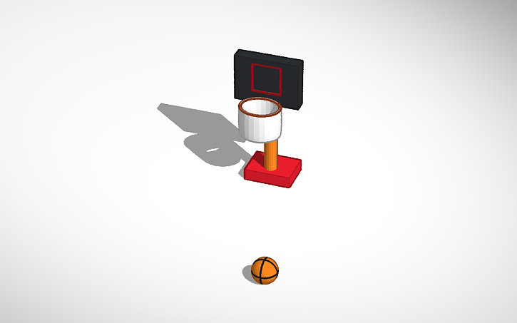 3D design Basketball and hoop - Tinkercad