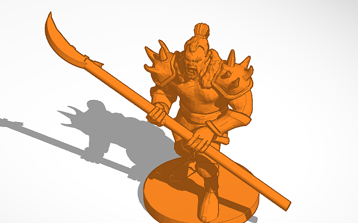 3D design 1in orc glaive - Tinkercad