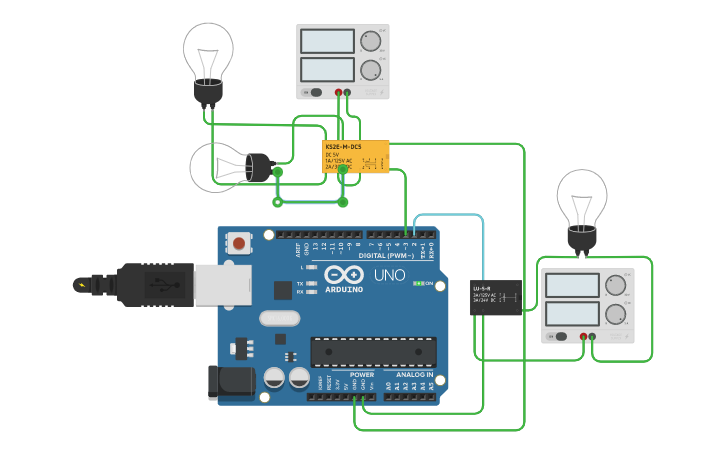 Circuit design Relay - Tinkercad