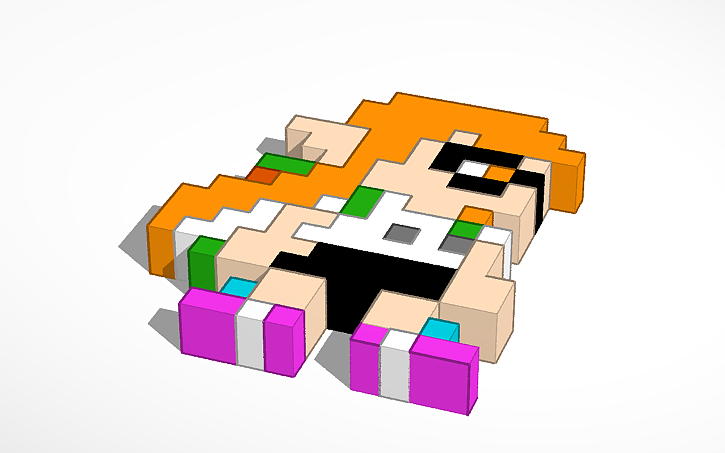 3D design 8-Bit Splatoon Characters - Tinkercad