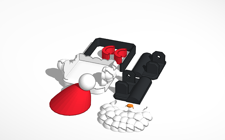 3D design OTTO Santa Claus Add on - Tinkercad