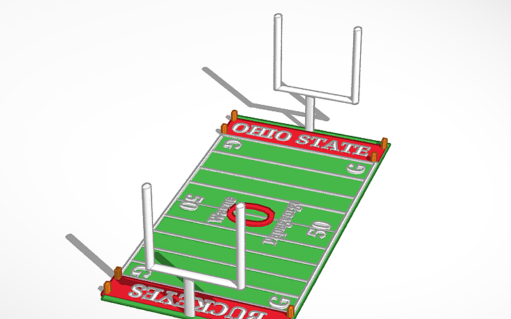 3D design OHIO STATE FOOTBALL FIELD - Tinkercad