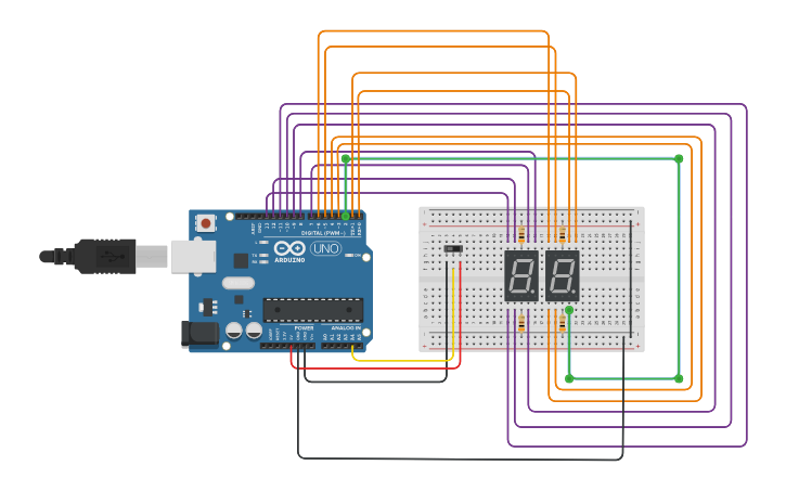 Circuit design MULTIPLEXING 7SEGMENT DISPLAY - Tinkercad Circuit design MULTIPLEXING 7SEGMENT DISPLAY - Tinkercad