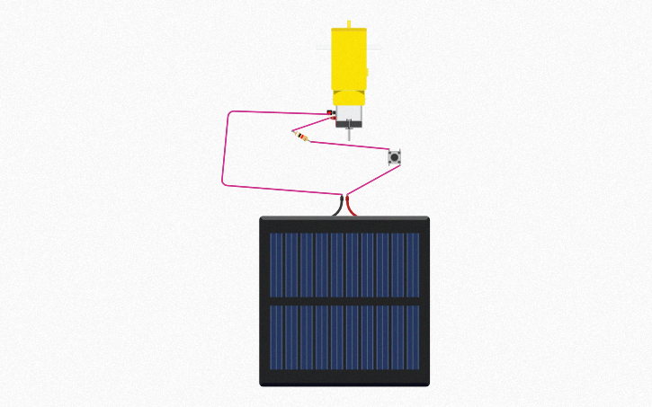 Circuit design Solar Powered motor - Tinkercad