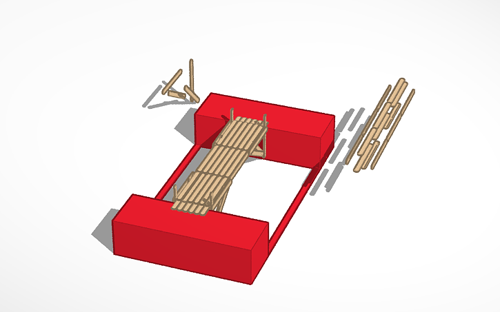 3D design Copy of Popsicle stick for bridges - Tinkercad