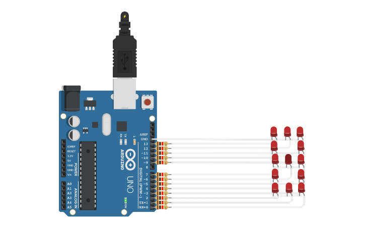 Circuit design 0-9 Counter_LED | Tinkercad