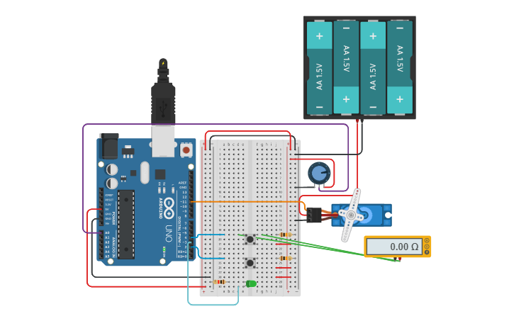 Circuit design Active Rear Wheel Steer Demo | Tinkercad