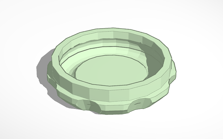 3D design water bottle lid (5 gallon) - Tinkercad