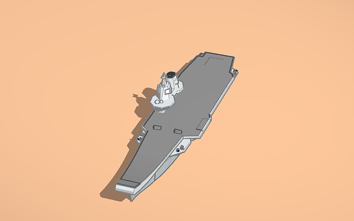 3D design Kuznetsov-Class -->Type 004 Aircraft Carrier - Tinkercad