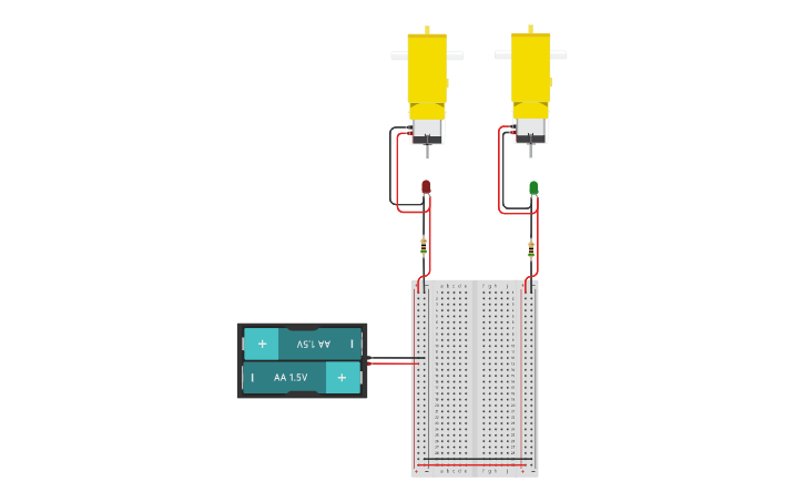 Circuit design Gearmotor polarity - Tinkercad