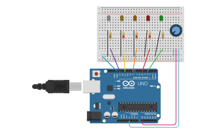 Circuit design Arduino projeto 3 (com funcao) | Tinkercad