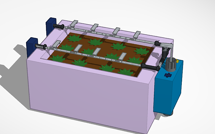 3D design Implementación del Sistema de Riego con Arduino - Tinkercad