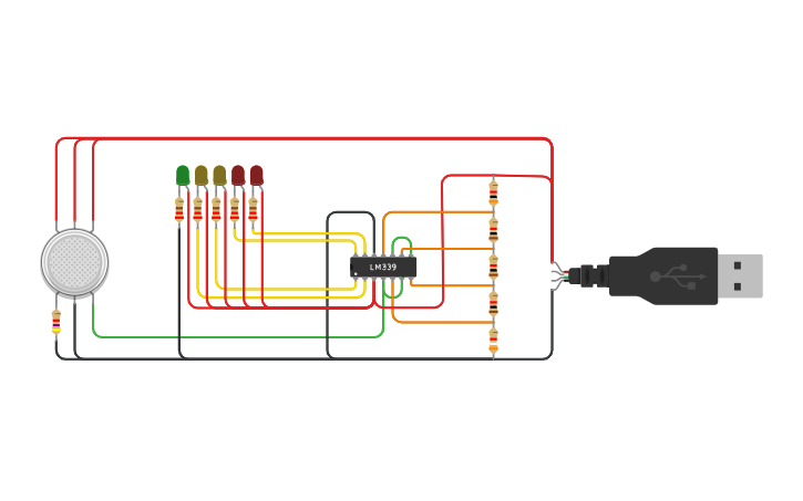 Circuit design Analog gas sensor - Tinkercad