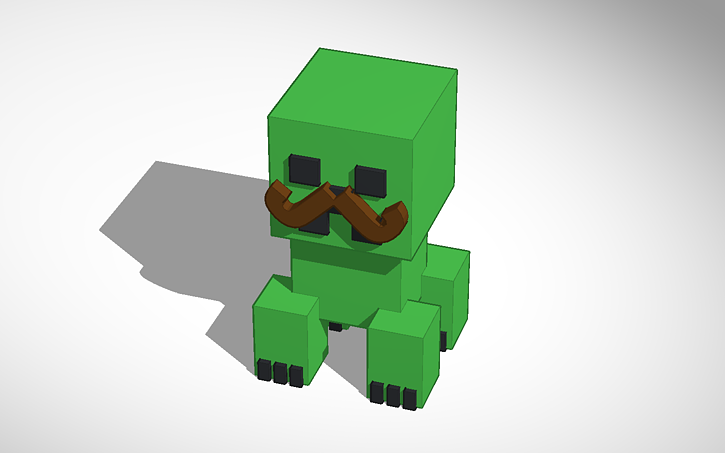 3D design Mustache Creeper | Tinkercad