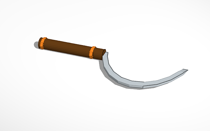 3D design sickle - Tinkercad