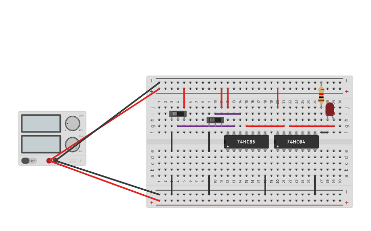 Circuit design XNOR GATE | Tinkercad