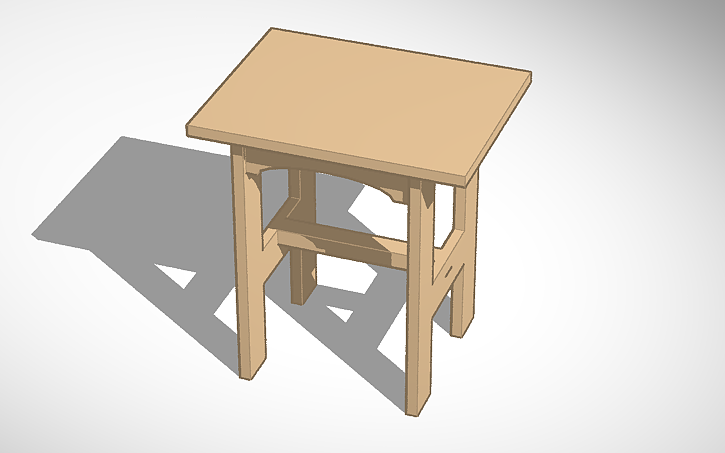 3D design small side table - Tinkercad