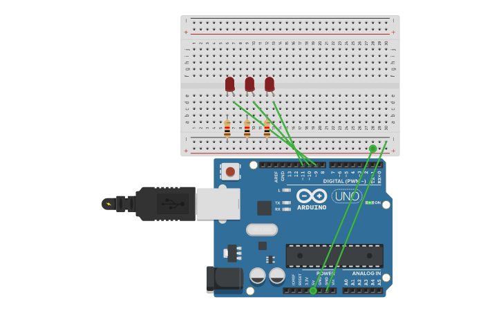 Circuit design 5sim - Tinkercad