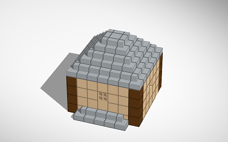 3D design Minecraft house (simlab) - Tinkercad