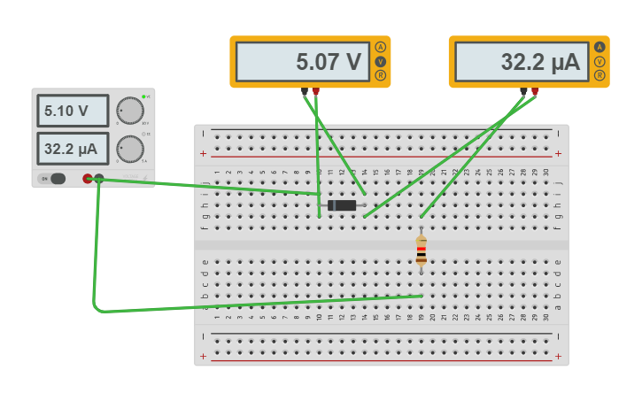Circuit design find reverse characteristics of zener diode and plot vi ...
