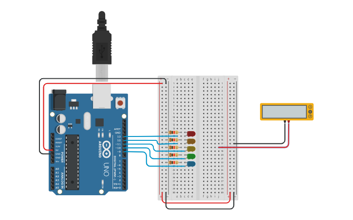 Circuit design Intro Arduino - Tinkercad