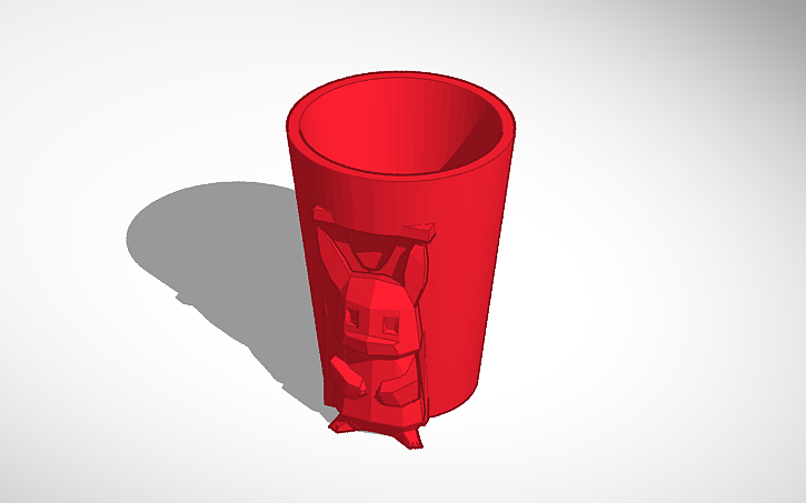 3D design pikachu shot glass - Tinkercad