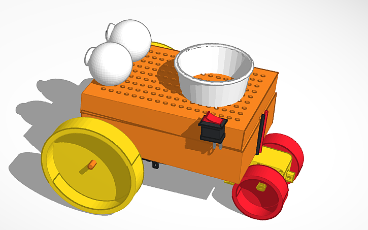 3d Design Object Carrier Bot Tinkercad