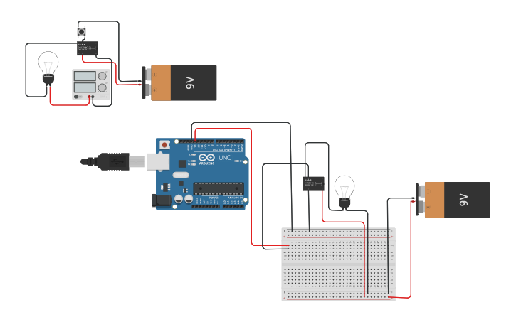 Circuit design Relay - Tinkercad