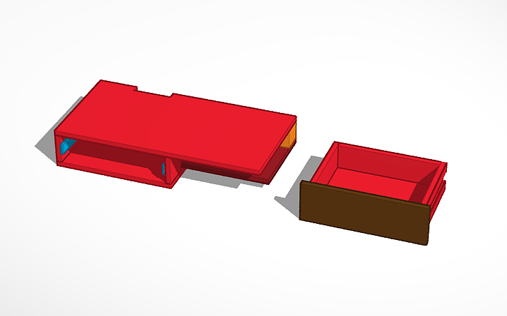 3D design drawer nightstand design draft 8 - Tinkercad