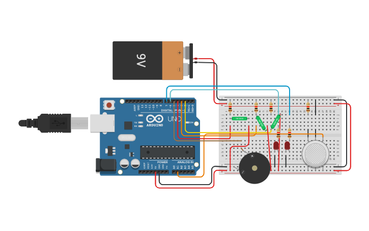 Circuit design Security System - Tinkercad