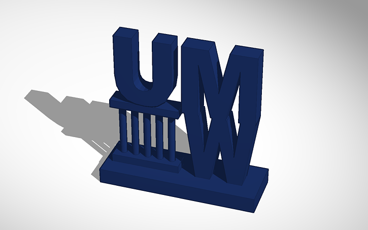 3D design UMW Symbol | Tinkercad