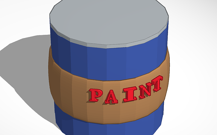 3D design paint can - Tinkercad