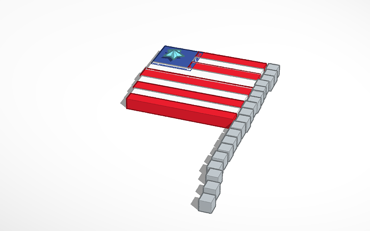 3D design american flag | Tinkercad