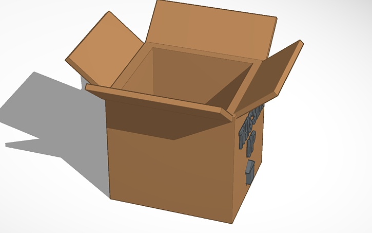 3D design Cardboard box - Tinkercad