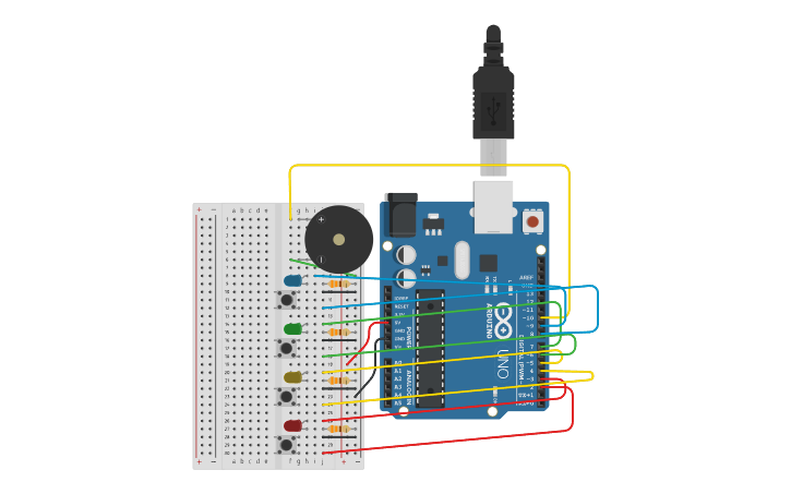 Circuit Design Arduino Memory Game Simon Says Tinkercad