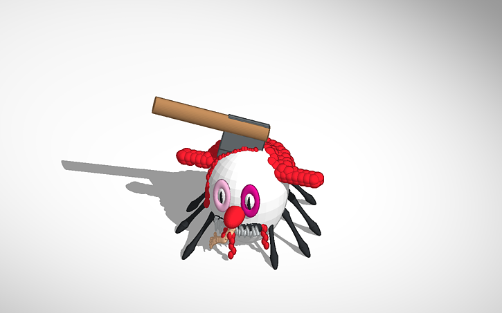 3D design Scary Clown Spider - Tinkercad