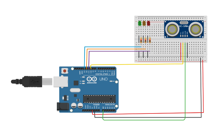 Circuit design Distance sensor_23Komnianou - Tinkercad