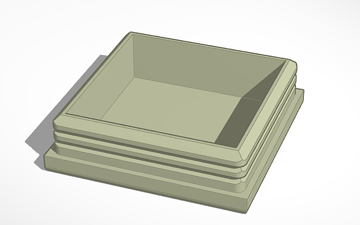 3D design 2" square cap - Tinkercad
