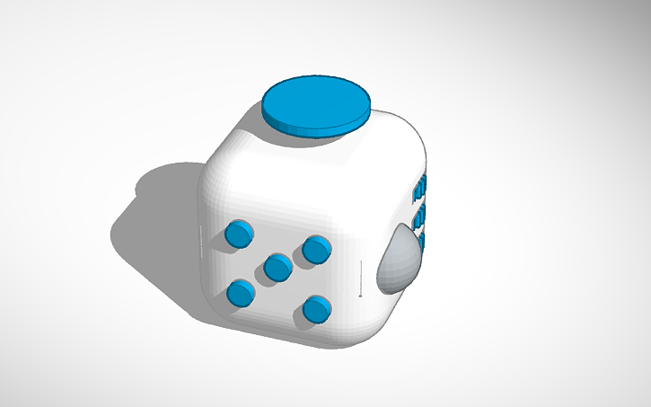 3D design Fidget cube - Tinkercad