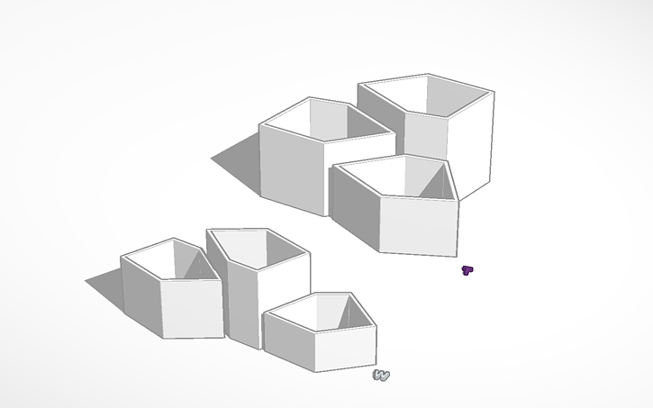 3D design Rice 9 Planters - Tinkercad