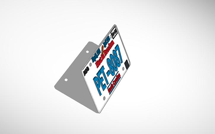 3D design My license Plate - Tinkercad
