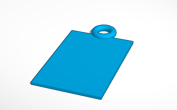 3D design Bag Tag Template - Tinkercad