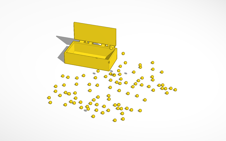 3D design box with hinge - Tinkercad
