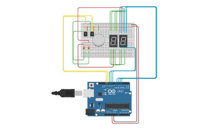 Circuit Design 7 Segment Display Tinkercad 5657