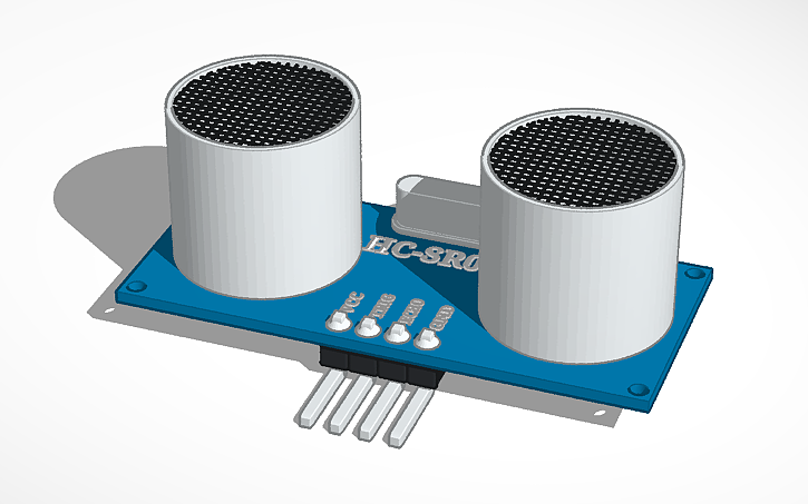 3d Design Ultrasonic Sensor Sr04 Tinkercad