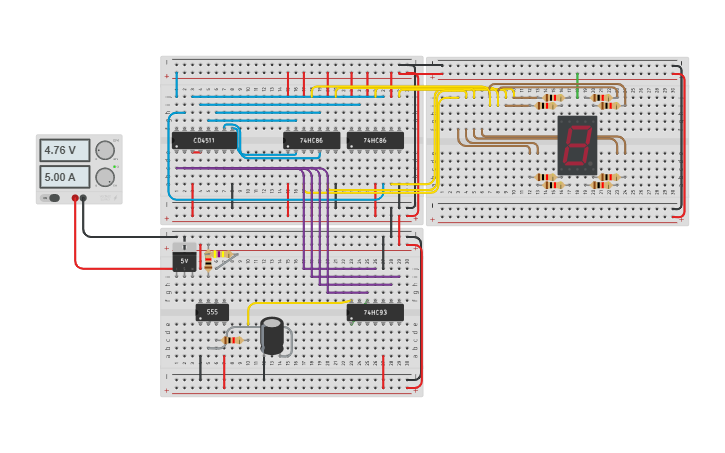 Circuit Design Bcd Counter With 555 Timer Tinkercad