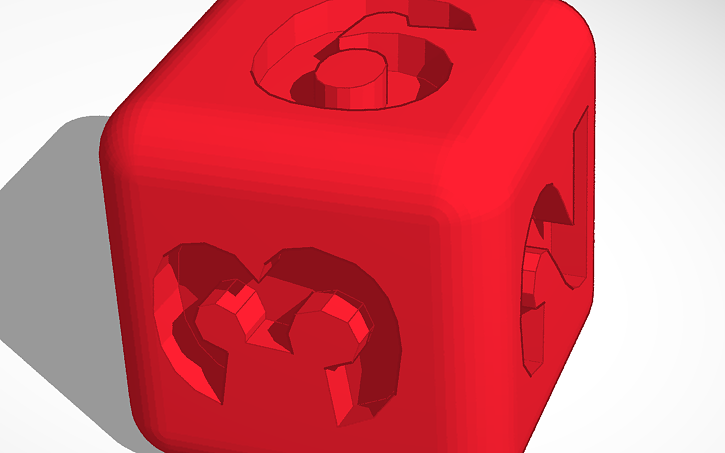 3D design dice - Tinkercad