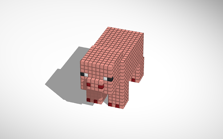 3D design Minecraft Pig - Tinkercad
