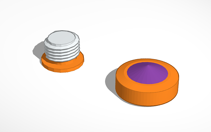3D design easy print screw on top - Tinkercad