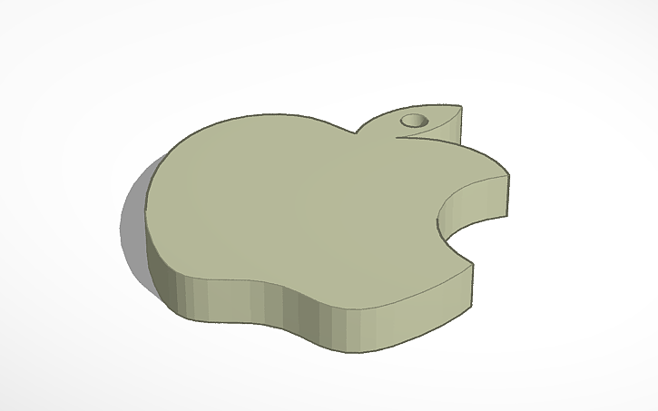 3D design apple logo keychain | Tinkercad